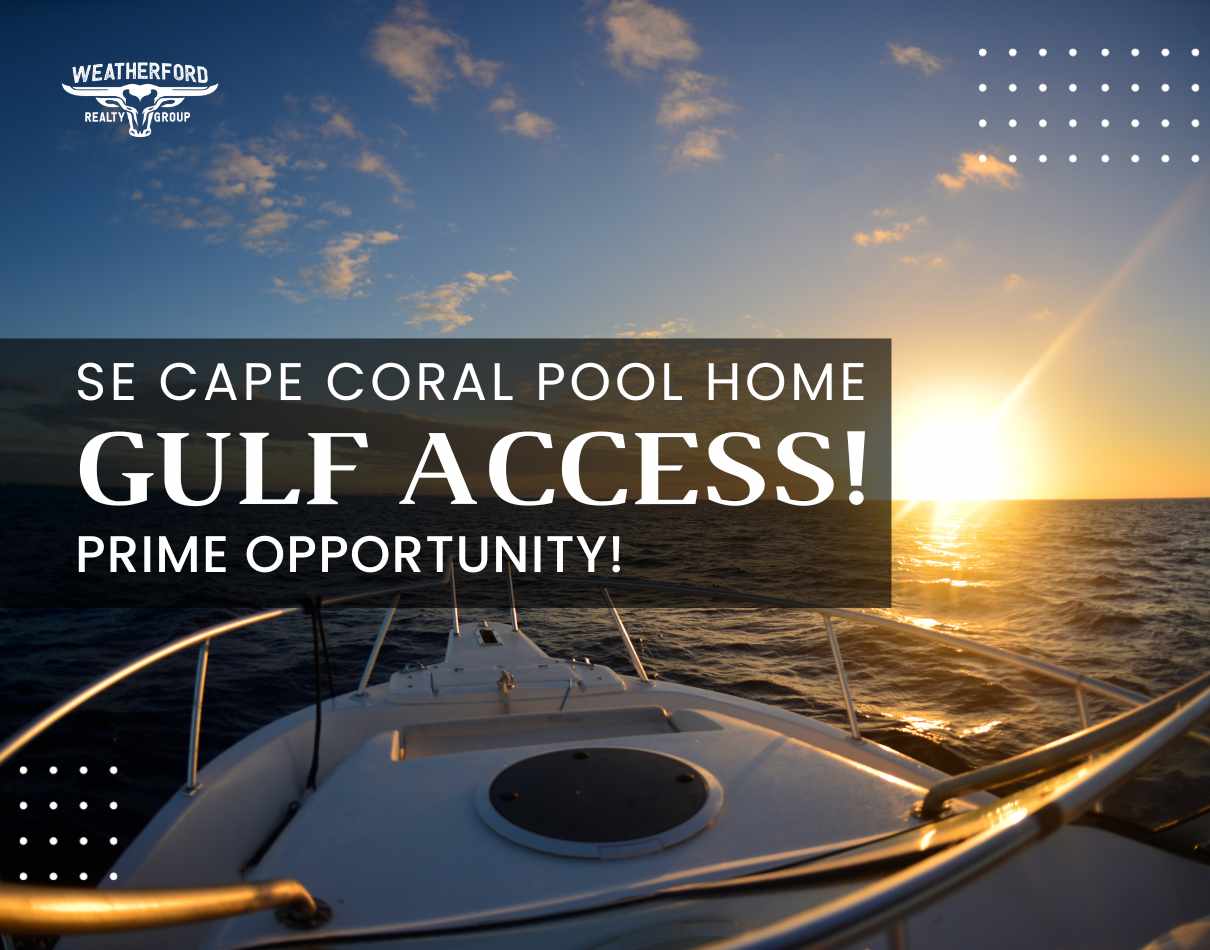 SE Cape Coral Pool Home with Direct Gulf Access - Weatherford Realty ...